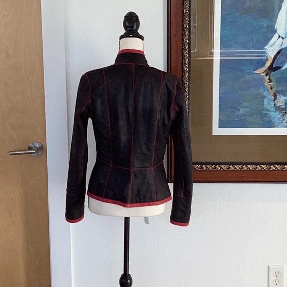 Tess | Jackets & Coats | Tess Red Sheepskin Leather Jacket Reversible ...